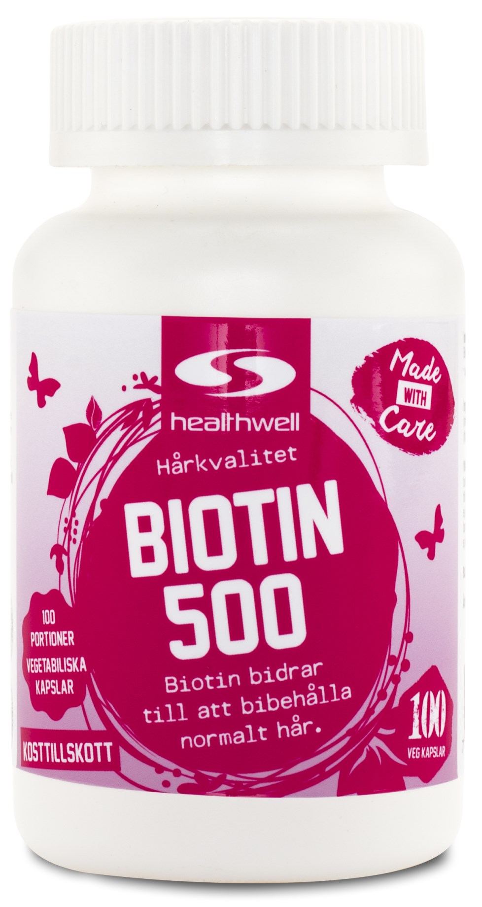 Biotin 500 | För hår och hud | Svensk Hälsokost.
