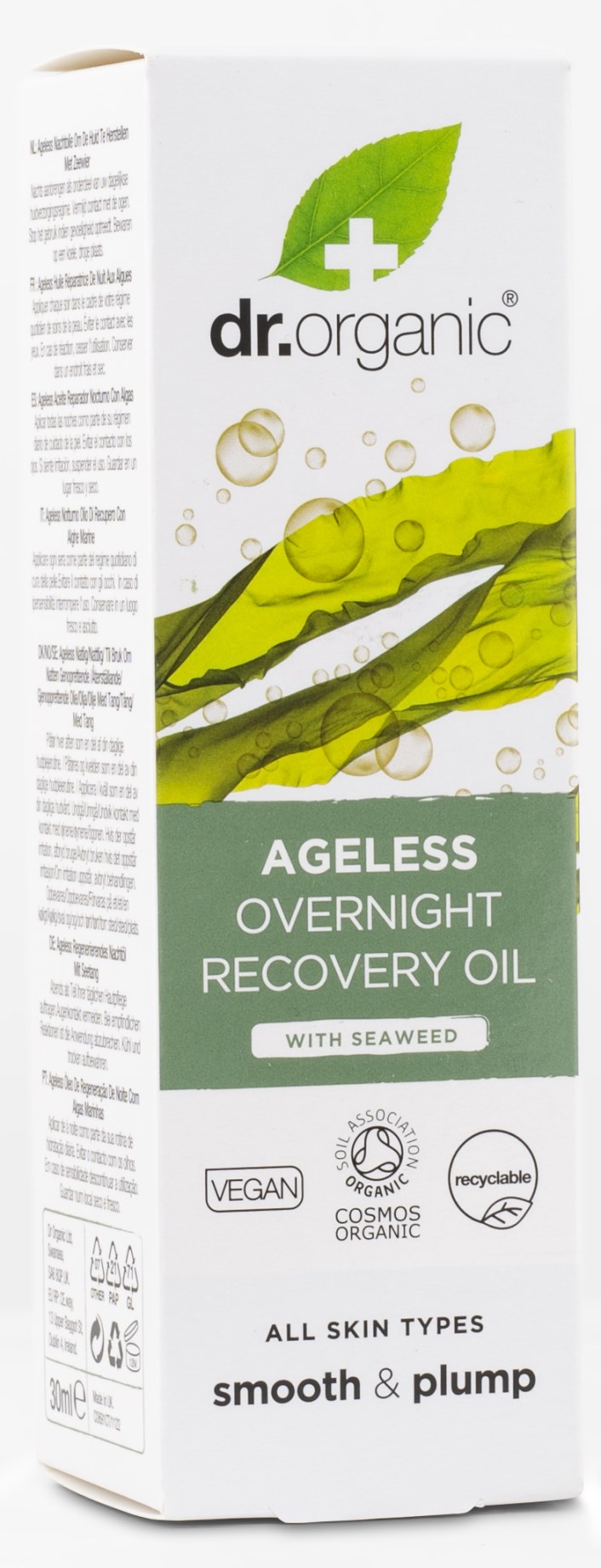 Dr Organic Seaweed Ageless Overnight Recovery Oil | Svensk Hälsokost