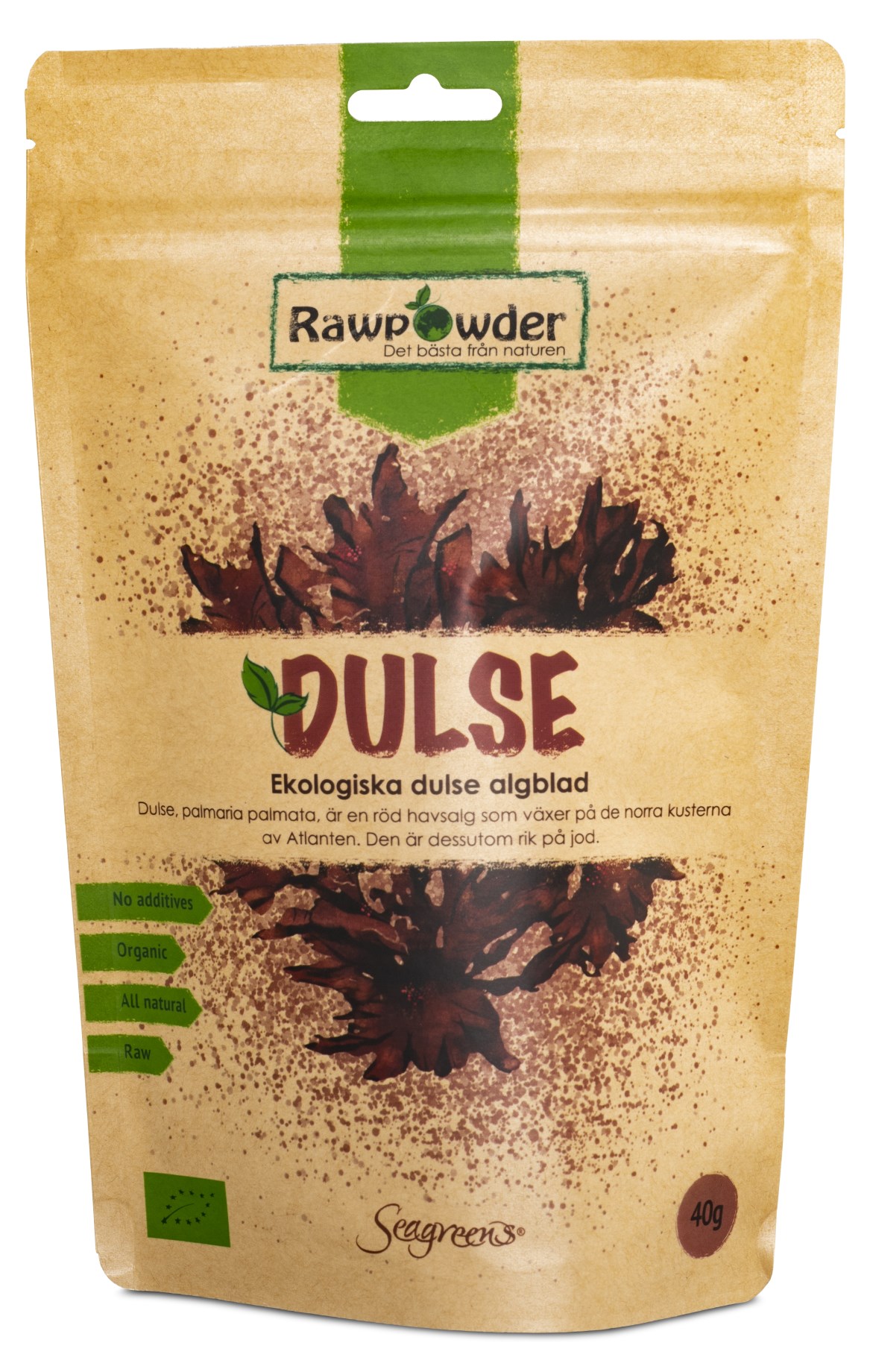 RawPowder Dulse Alg Blad | EKO | Svensk Hälsokost