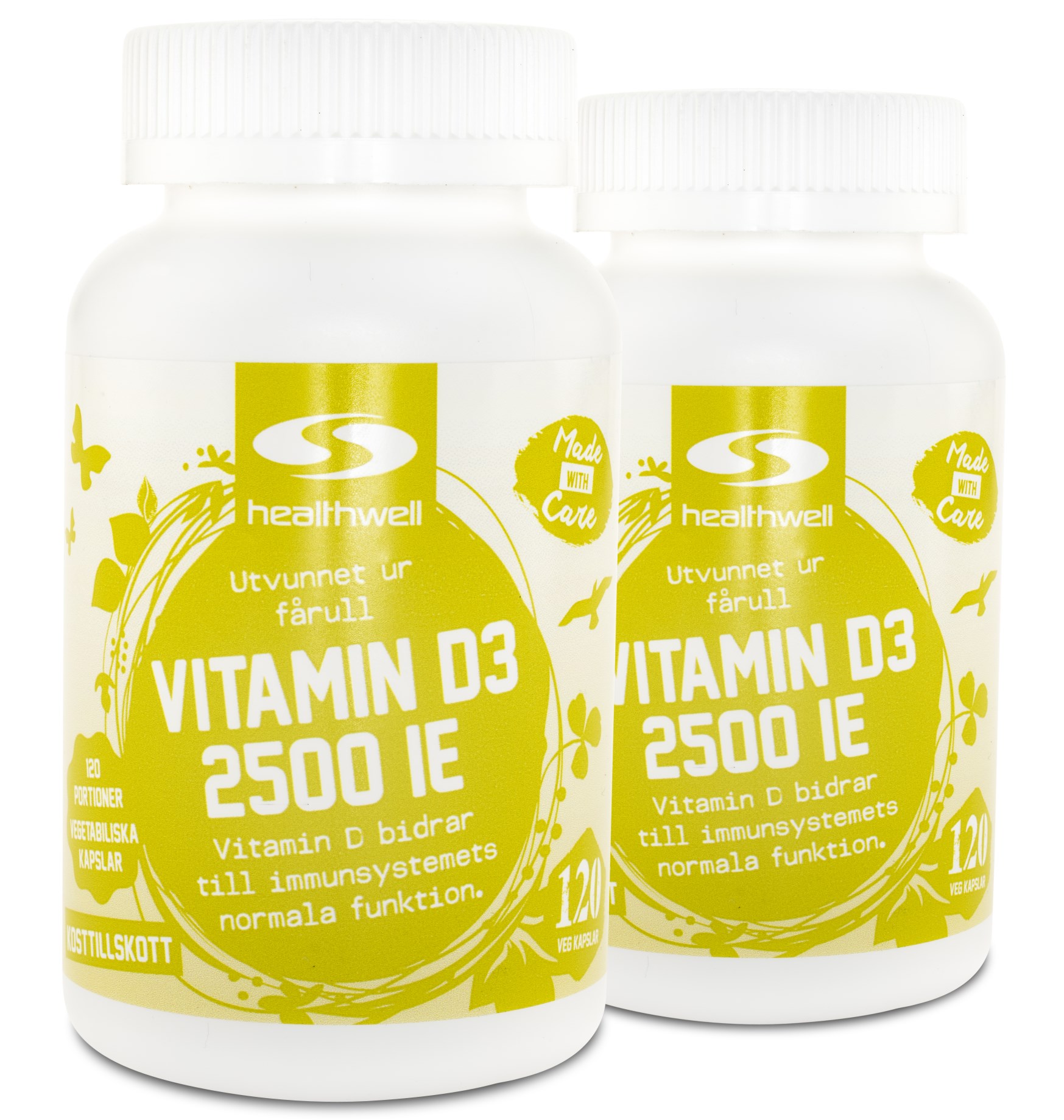 Vitamin D3 2500 IE | Prisvärd D-Vitamin i optimal dos | Svensk Hälsokost