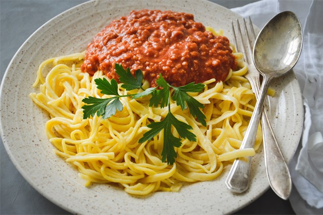 Recept: Pasta pollognese | Svensk Hälsokost